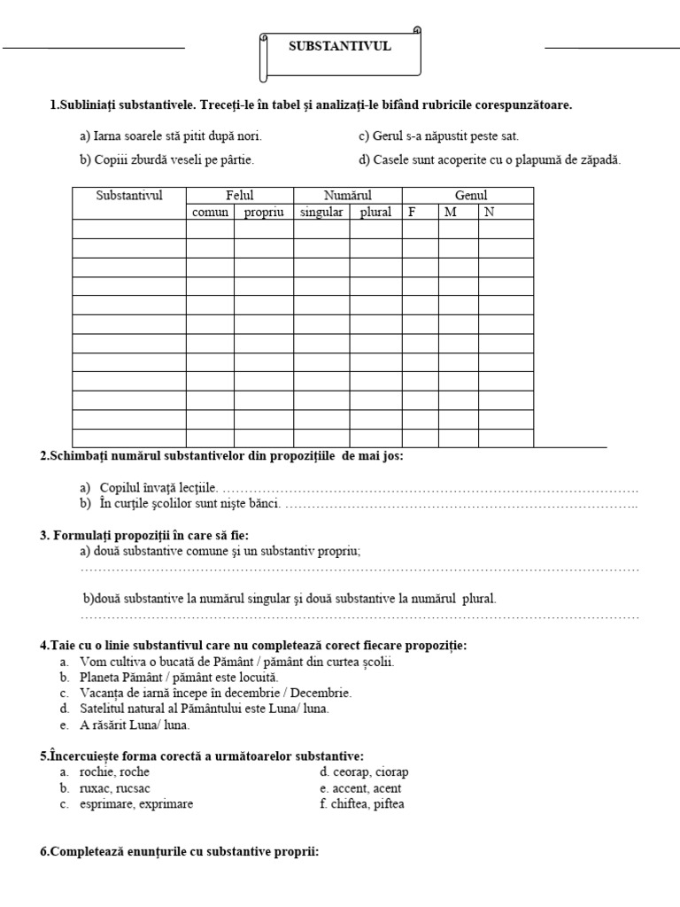 SUBSTANTIVUL | PDF