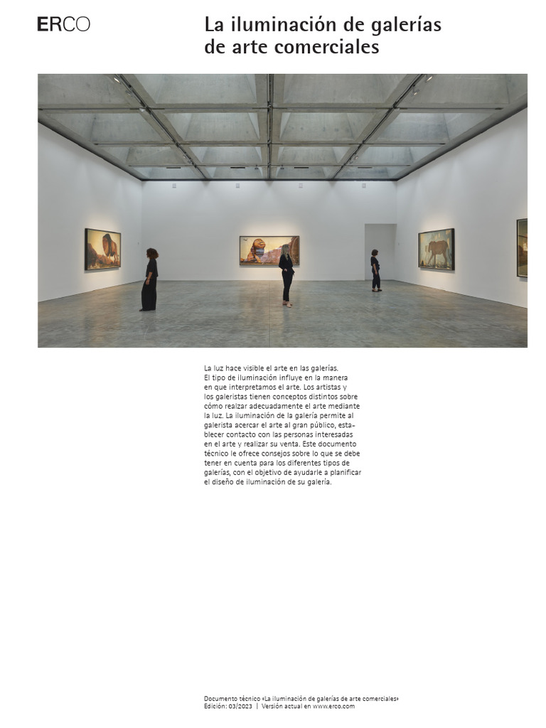 Erco Whitepaper Commercial Galleries 01 2023 Gallery Types Es | PDF | Color | Óptica