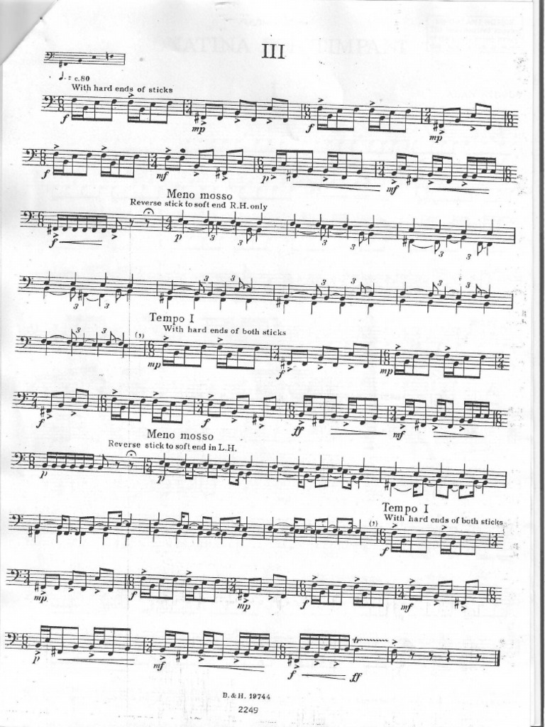 SONATINA PARA TIMBAL - RIDOUT 3 001 | PDF