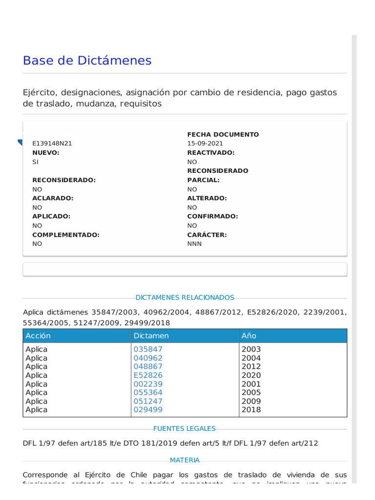 Cambio de Residencia Pasajes y Fletes | PDF | Regulación | Presupuesto Cambio de Residencia Pasajes y Fletes | PDF | Regulación | Presupuesto