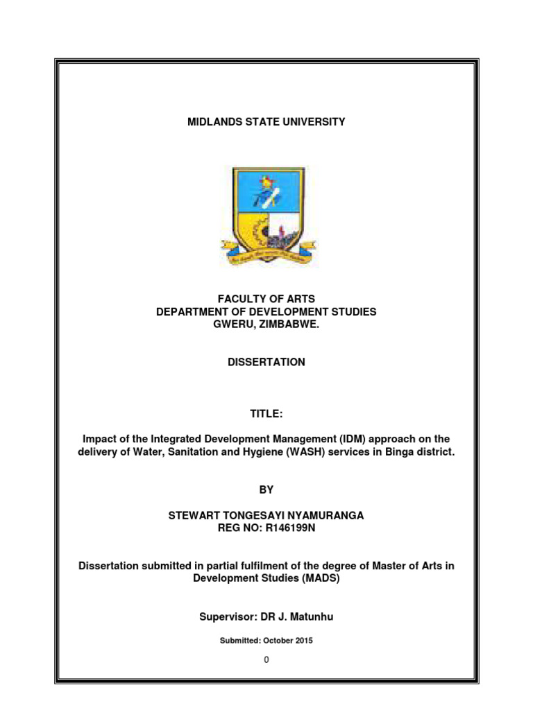 S Nyamuranga - Dissertation Final Draft | PDF