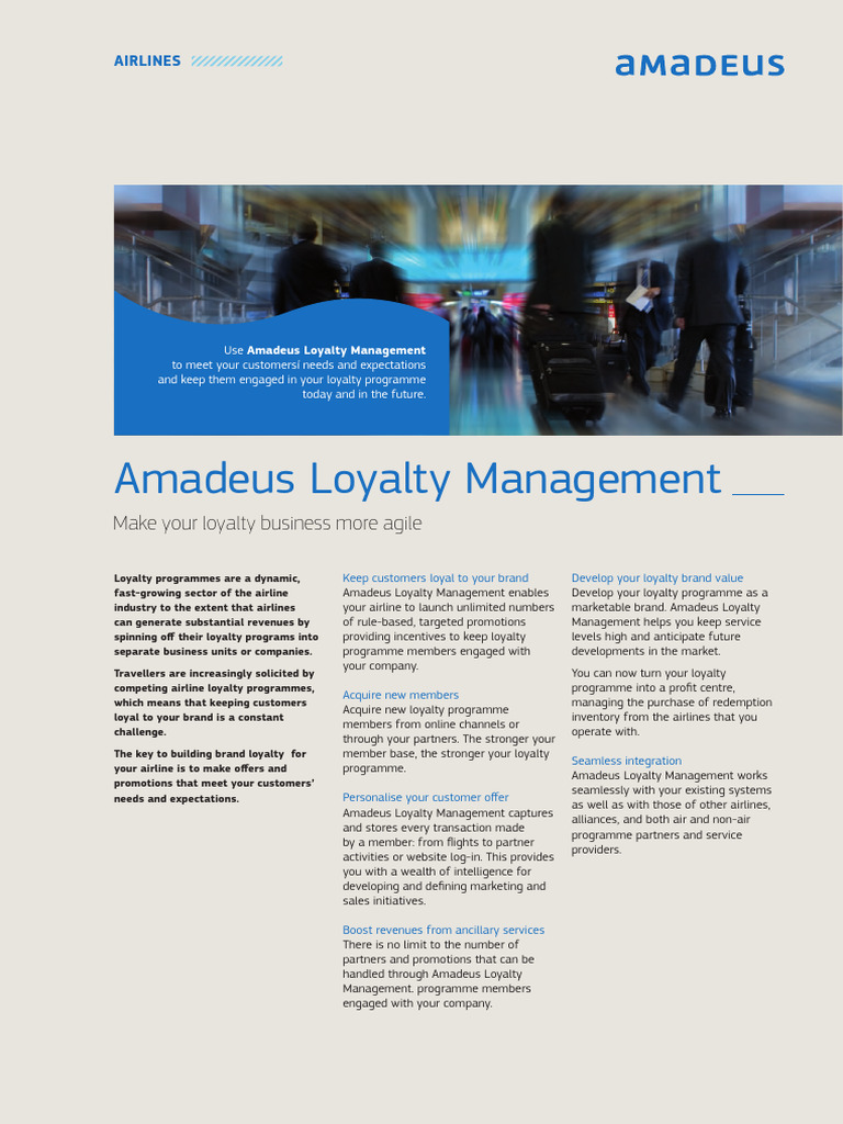 Amadeus Loyalty Management | PDF | Loyalty Program | Brand