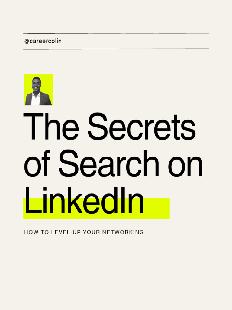 LinkedIn Search Secrets | PDF | Linked In | Mass Media