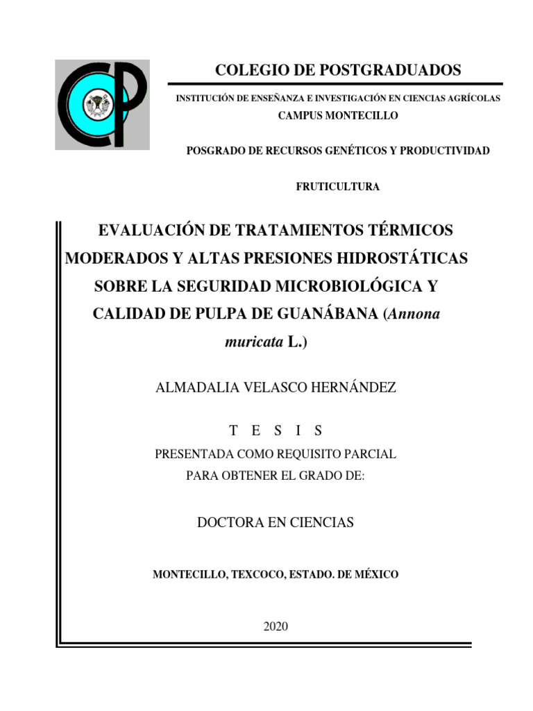 05-Evaluacion de Tratamiento Termico Moderado y Altas Presiones | PDF
