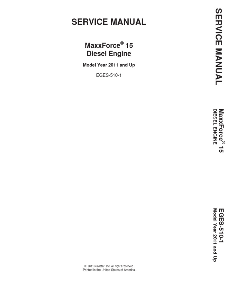 EGES510 Maxxforce 15 SVC Man | Download Free PDF | Internal Combustion ...