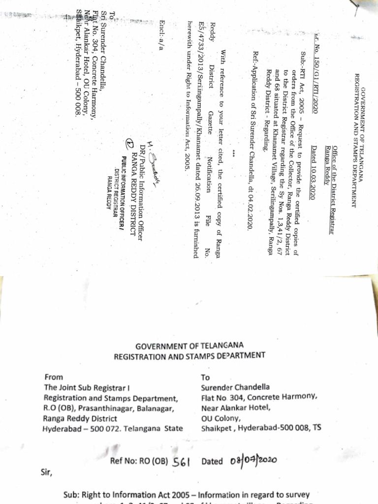 RTI Response | PDF | Public Law | Political Law