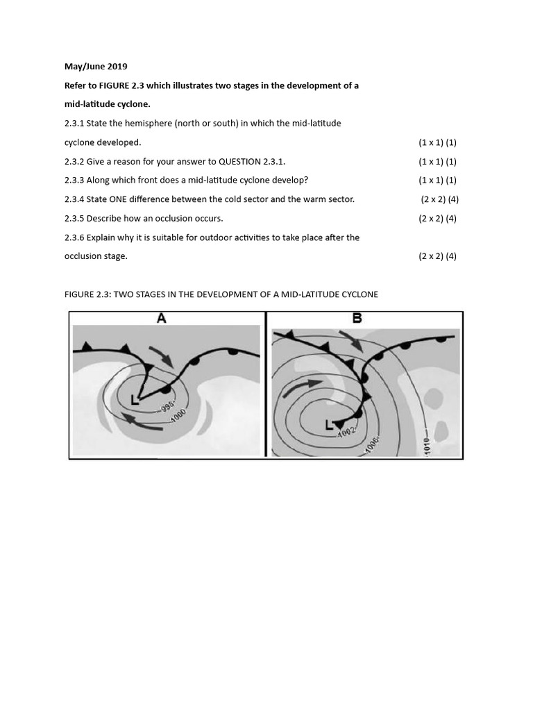 Mid-Latitude Cyclone Development Guide | PDF