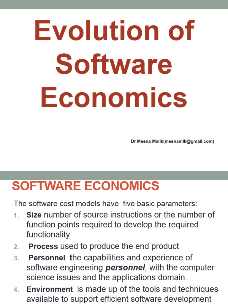 Lect4 SoftwareEconomics | PDF | Software | Software Engineering