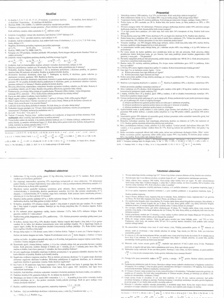 12 Kl. Ruošiantis Matematikos Egzaminui | PDF