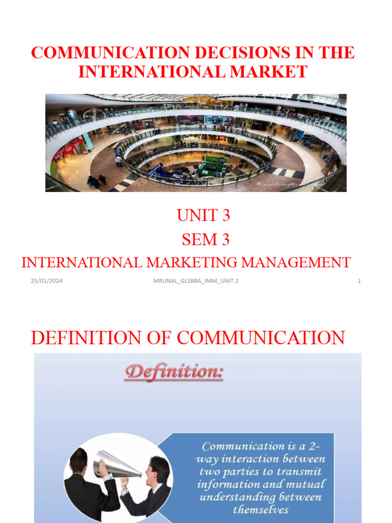 Communication Decisions in The International Market | PDF | Marketing ...
