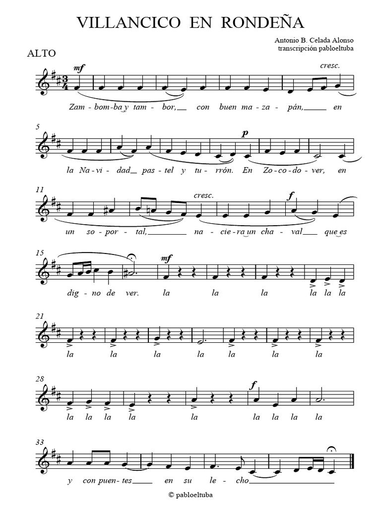 Villancico en Rondeña Alto | PDF