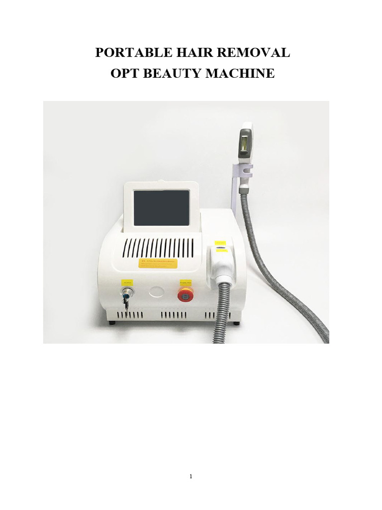 Manual de Usuario Ipl Opt | PDF | Hair | Water