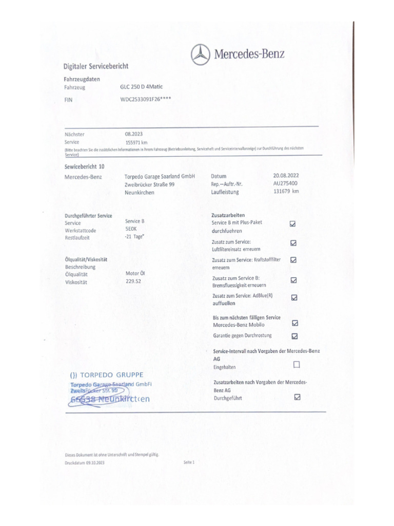 GLC ServiceHeft | PDF