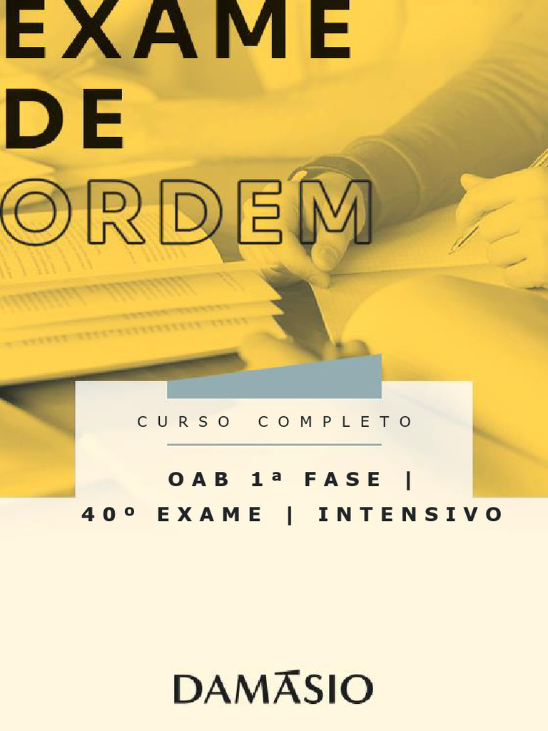 1a-Fase_Intensivo_40-Exame | PDF 1a-Fase_Intensivo_40-Exame | PDF