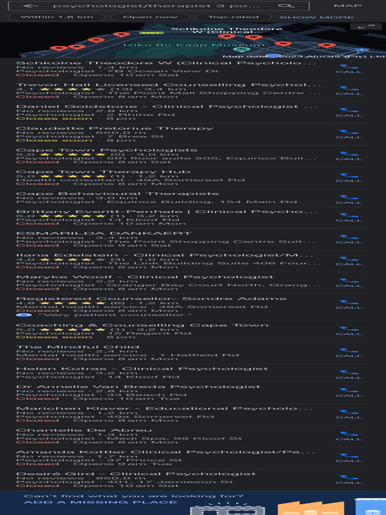 Cape Town Psychologists Directory | PDF | Psychologist | Clinical Medicine