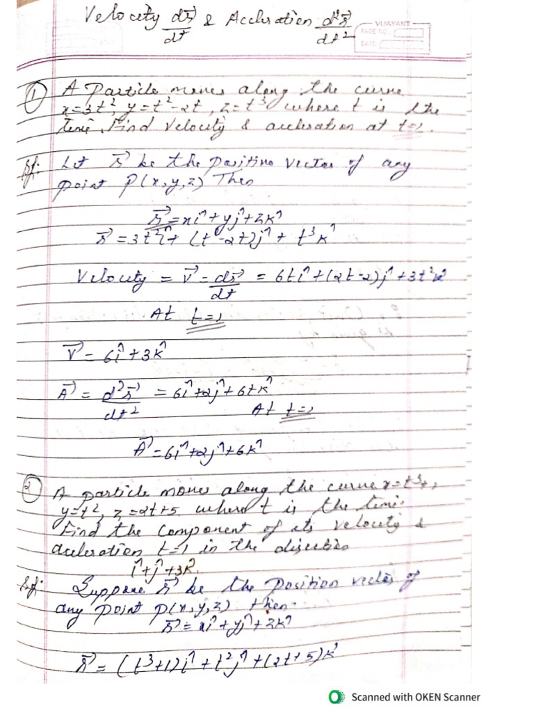 Vector Differentiation | PDF