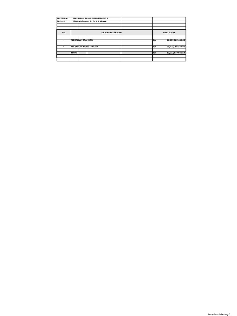 Rab Bangunan Rumah Sakit | PDF