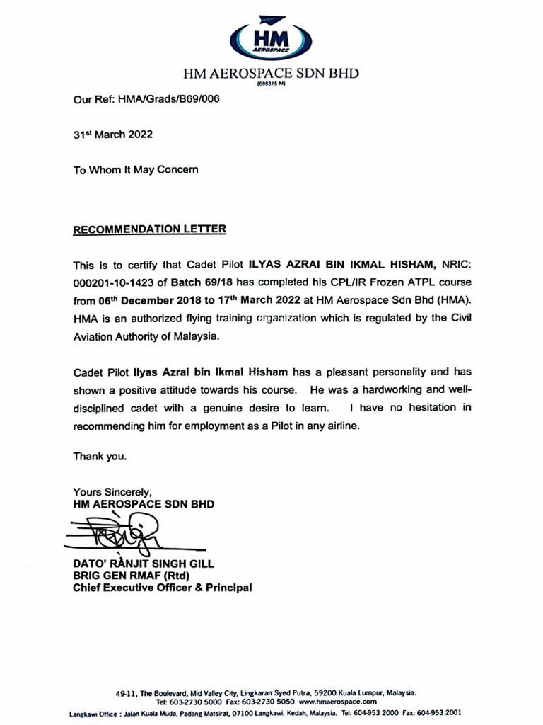 Recommendation Letter | PDF