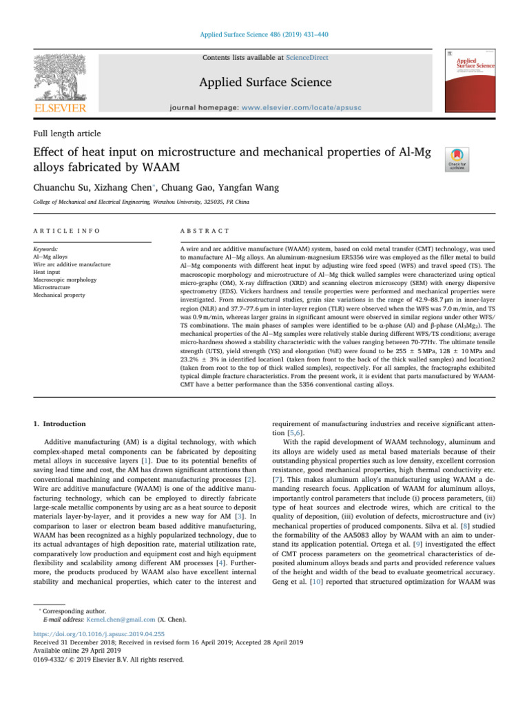 2019 - Effect of Heat Input On Microstructure and Mechanical Properties ... 2019 - Effect of Heat Input On Microstructure and Mechanical Properties ...