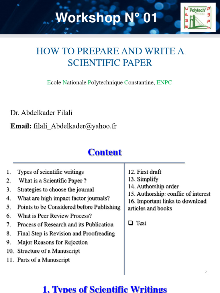 Chapter I.4 - How To Write Scientific Paper | PDF | Academic Journal ...