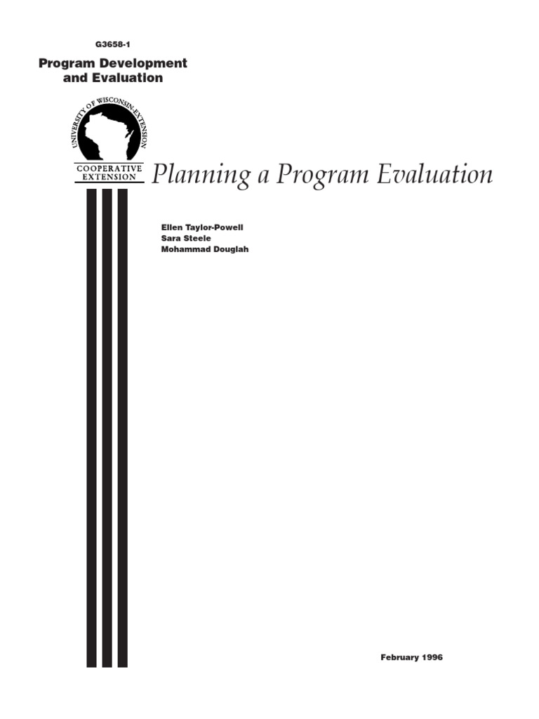 Planning A Program Evaluation | PDF | Evaluation | Survey Methodology