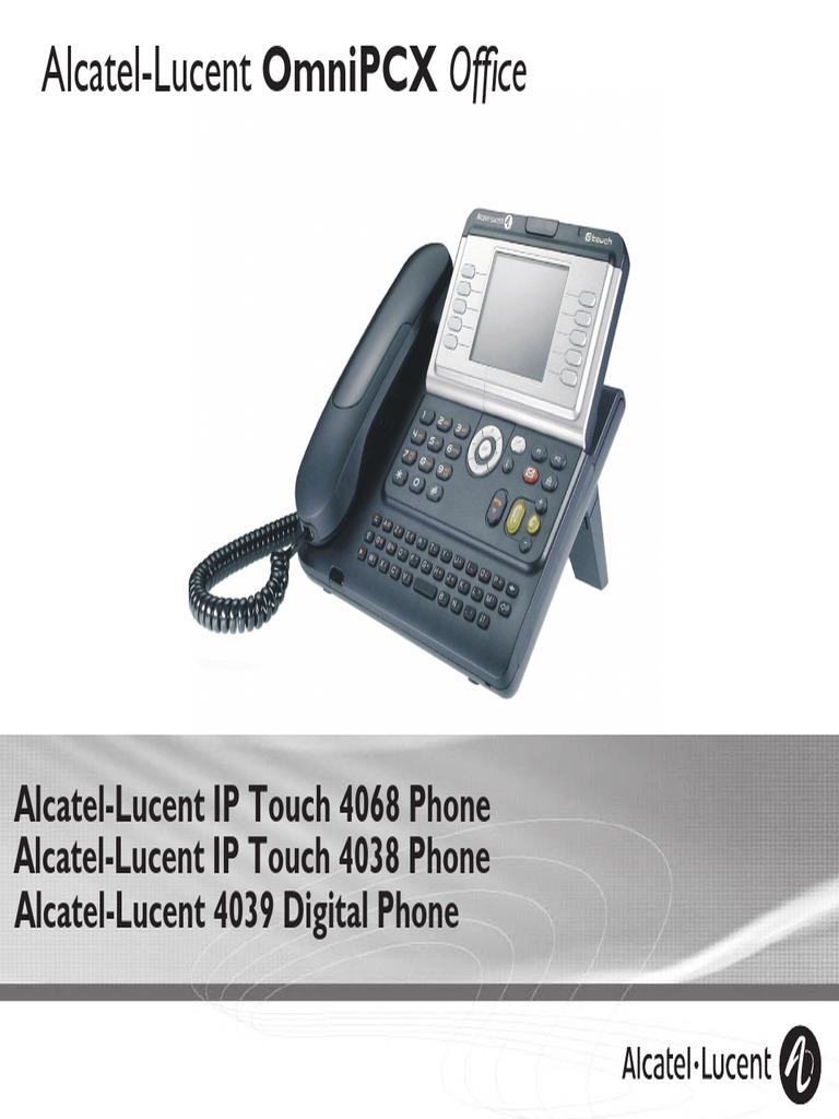 Alcatel IP Phone 4068 UserManual4038-4039-4068-En | PDF