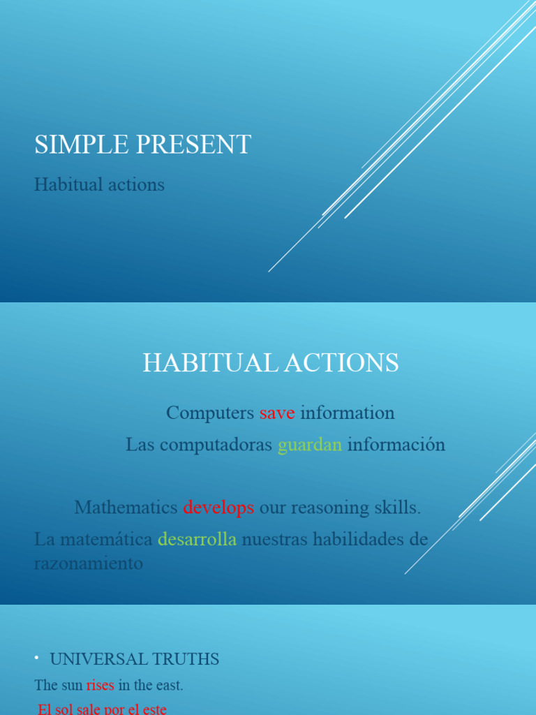 Simple Present | PDF | Languages | Foreign Language Studies