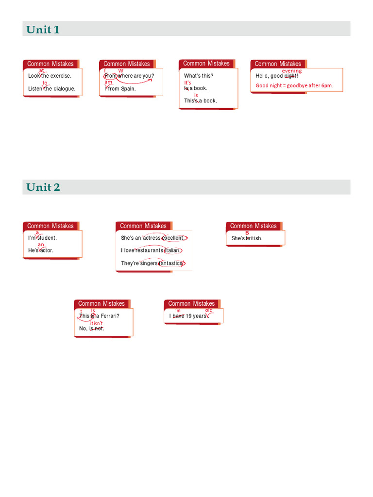 Brit IDStarter Common Mistakes | PDF | Foods | Cuisine