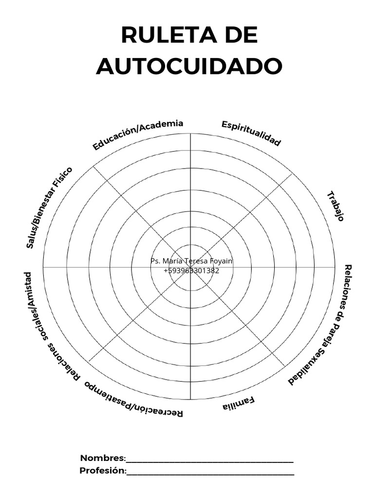 Ruleta de Autocuidado Emocional | PDF