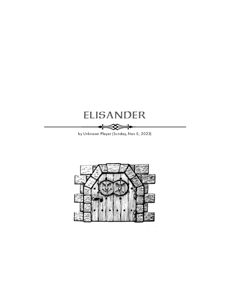 Elisander The Elven Fighter Magic User Thief | PDF | Elf (Dungeons ...