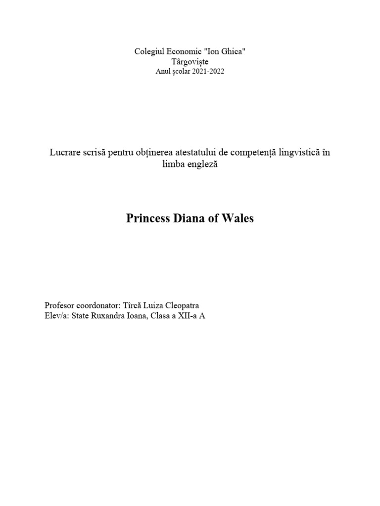 Princess Diana | PDF | Diana