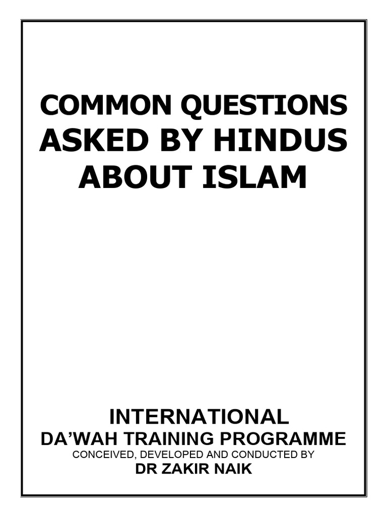 Common Questions Asked by Hindus About Islam | PDF | Prophets And ...