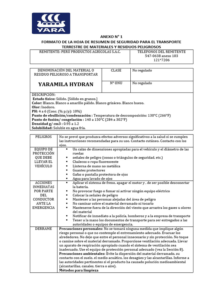 Anexo Hydran YARA | PDF