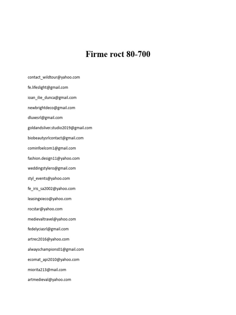 Firme Roct 80-700 | PDF