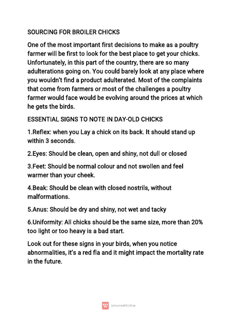 BROILER Death Prevention | PDF