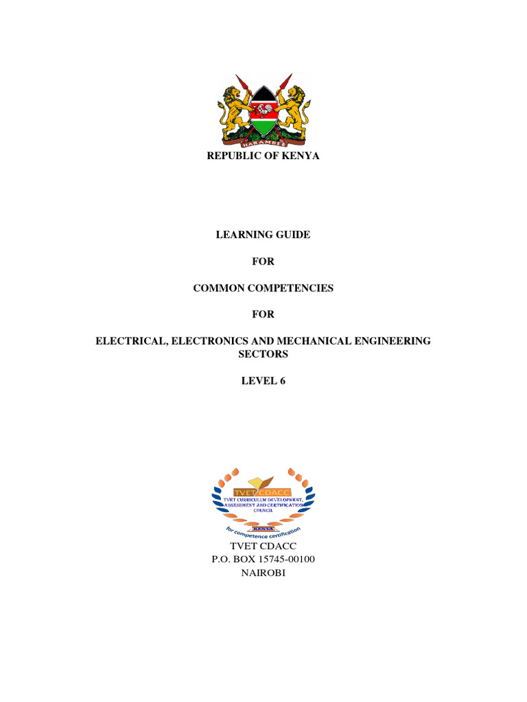 Learning Guides For Common Units For Electrical Electronics and ...