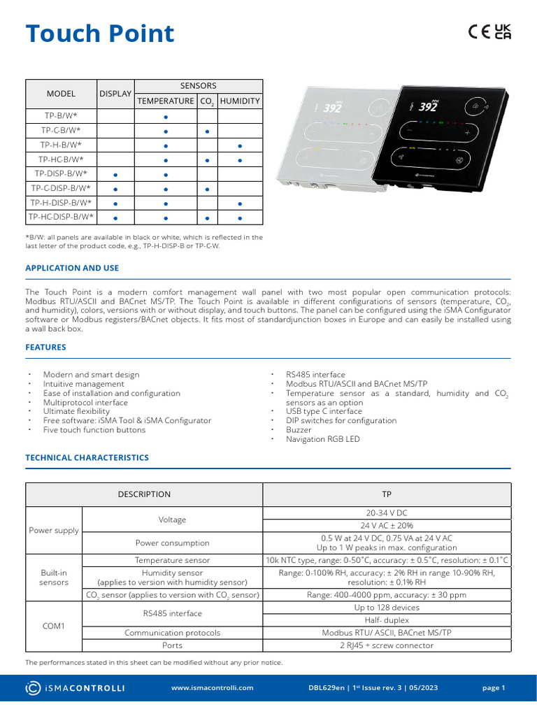 Touch - Point - Datasheet Displays | PDF | Usb | Computing