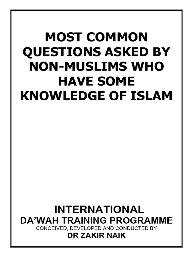 Common Questions on Islam for Non-Muslims | PDF | Quran | Islam