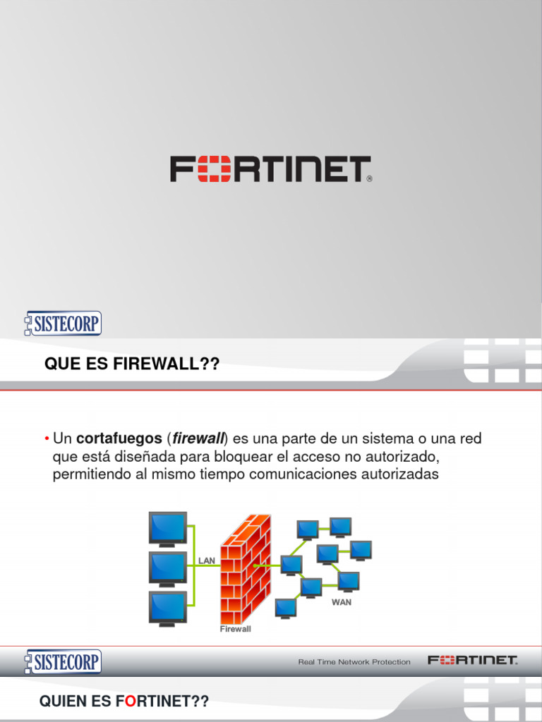 Fortinet Presentacion | PDF | Cortafuegos (informática) | Red de arquitectura