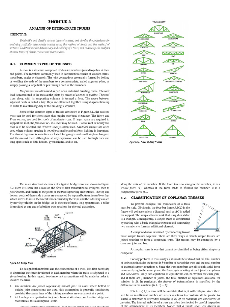Module 3 TOS | PDF | Truss | Force