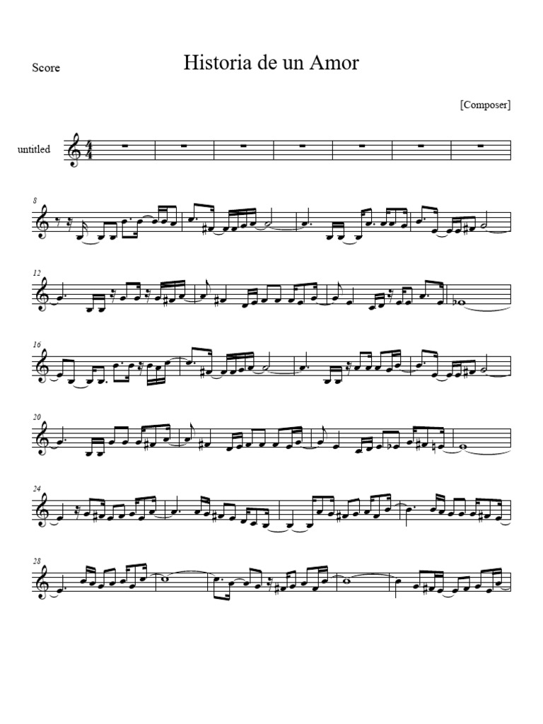 Historia de Un Amor - Trompeta | PDF