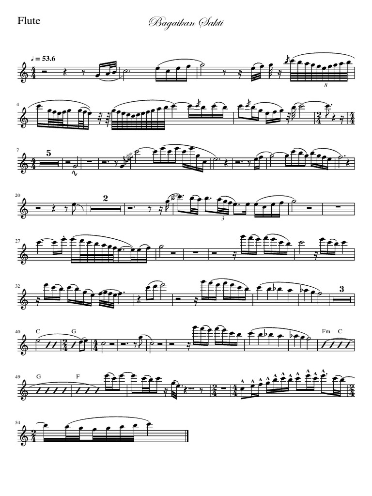Bagaikan Sakti - Flute-Flute-Flute | PDF