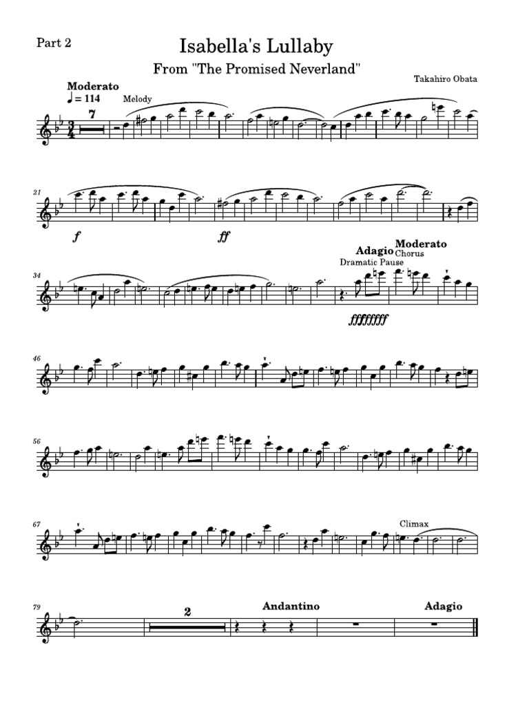 Isabella Lullaby Flute | PDF