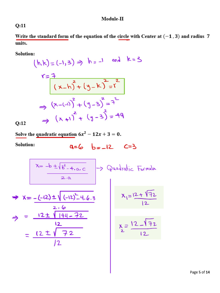 Revision Module 2 Math001 Updated | PDF | Inequality (Mathematics) | Mathematics