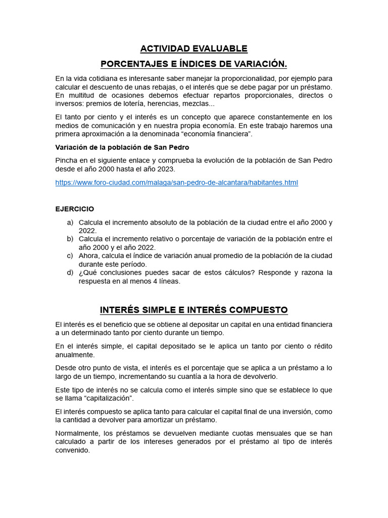 Actividad_Evaluable_-_1o_BACH | PDF | Interés | Índice de precios al ... Actividad_Evaluable_-_1o_BACH | PDF | Interés | Índice de precios al ...