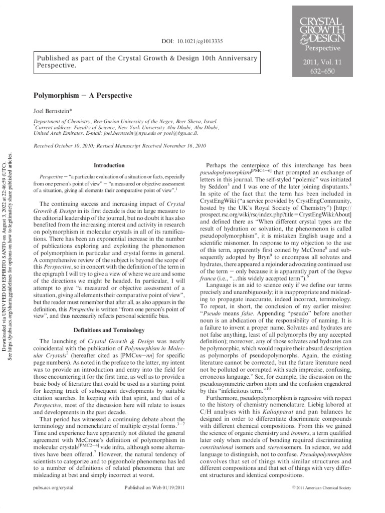 (2010) Polymorphism - A Perspective-Joel Bernstein | PDF ...