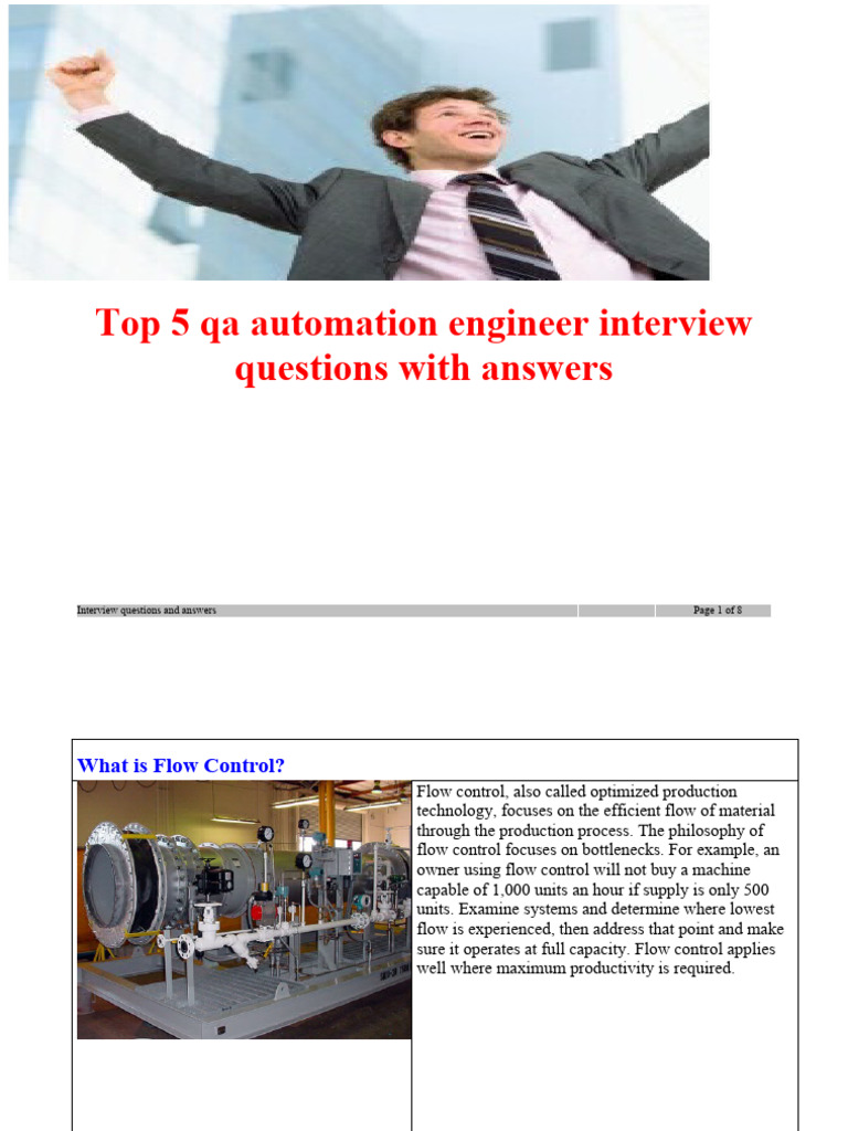 Top 5 Automation Engineer Interview Questions With Answers | PDF | Lean Manufacturing | Business