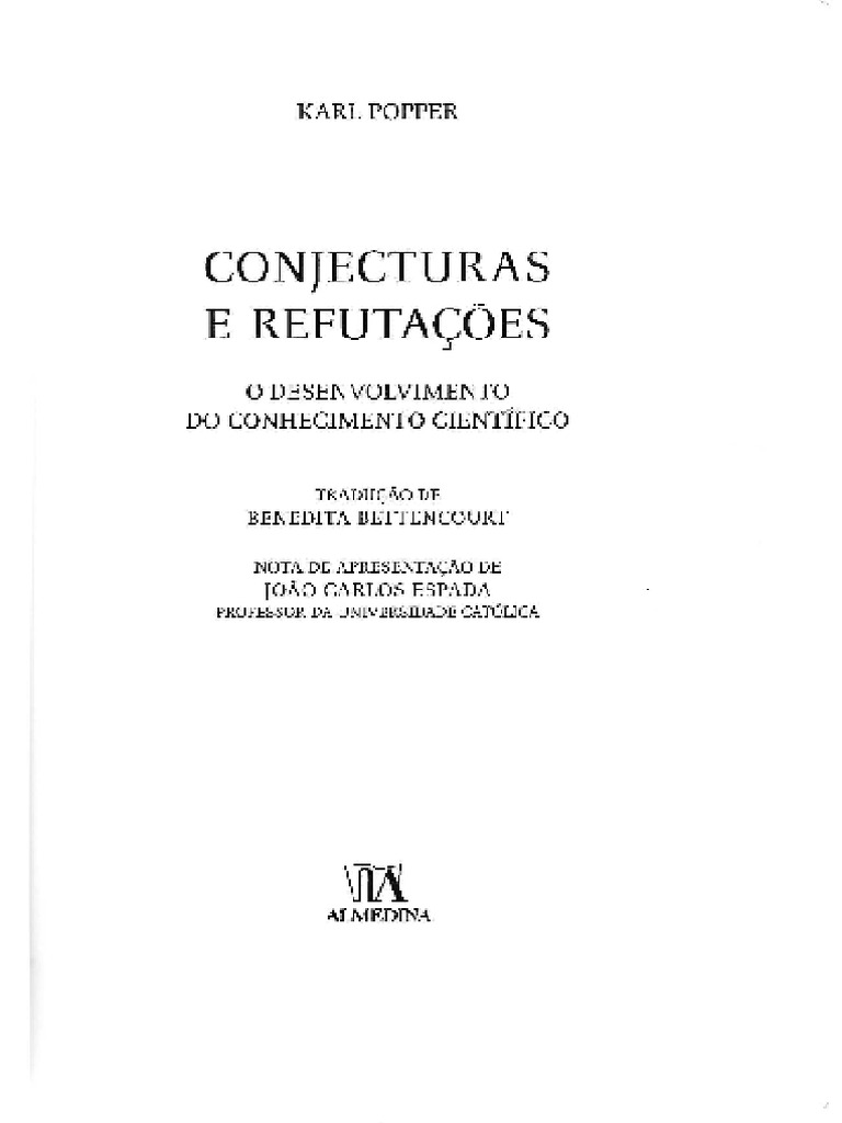 Popper Conjecturas e Refutações - Arquivo Reduzido | PDF