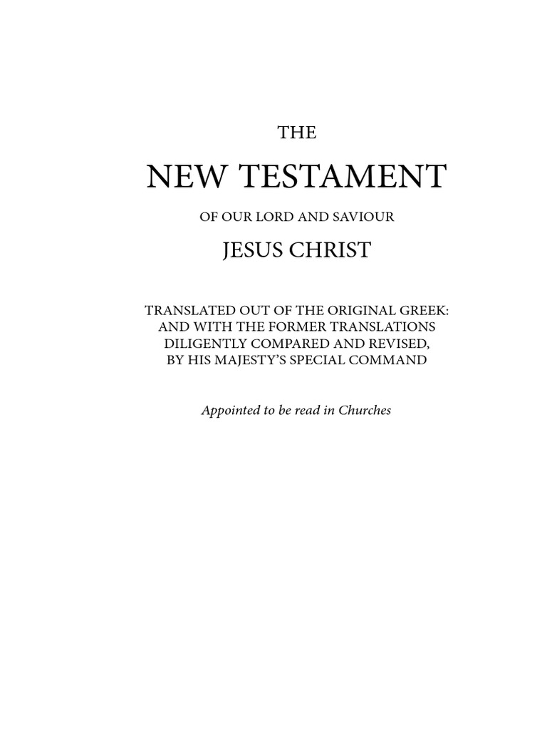KJV PCE 2024 New Testament | PDF | Jesus