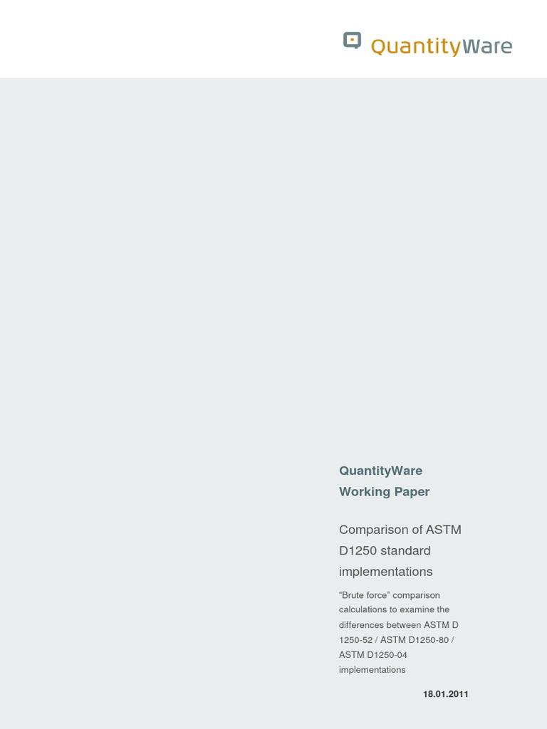 WP ASTM D1250 04 ASTM D1250 80 Compariso | PDF | Rounding | Barrel (Unit)
